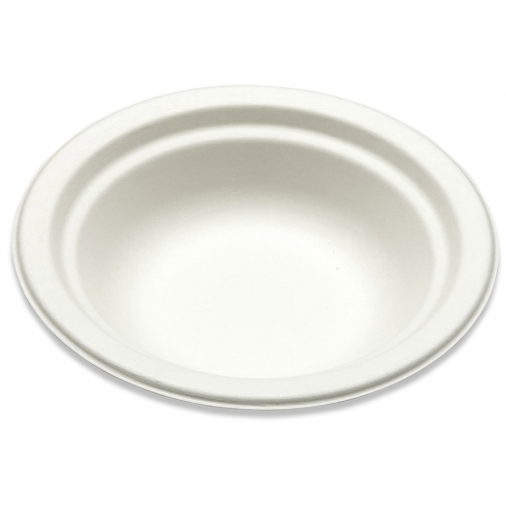 12in Nourish molded fiber bowl, white